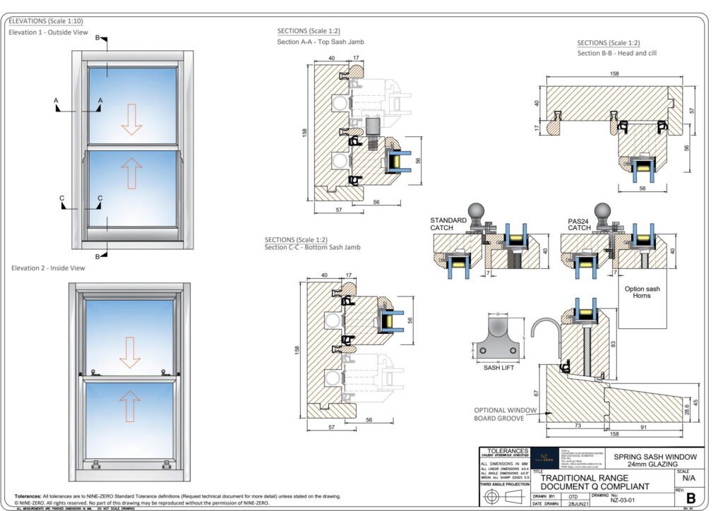 Spring Sash Windows - Nine Zero